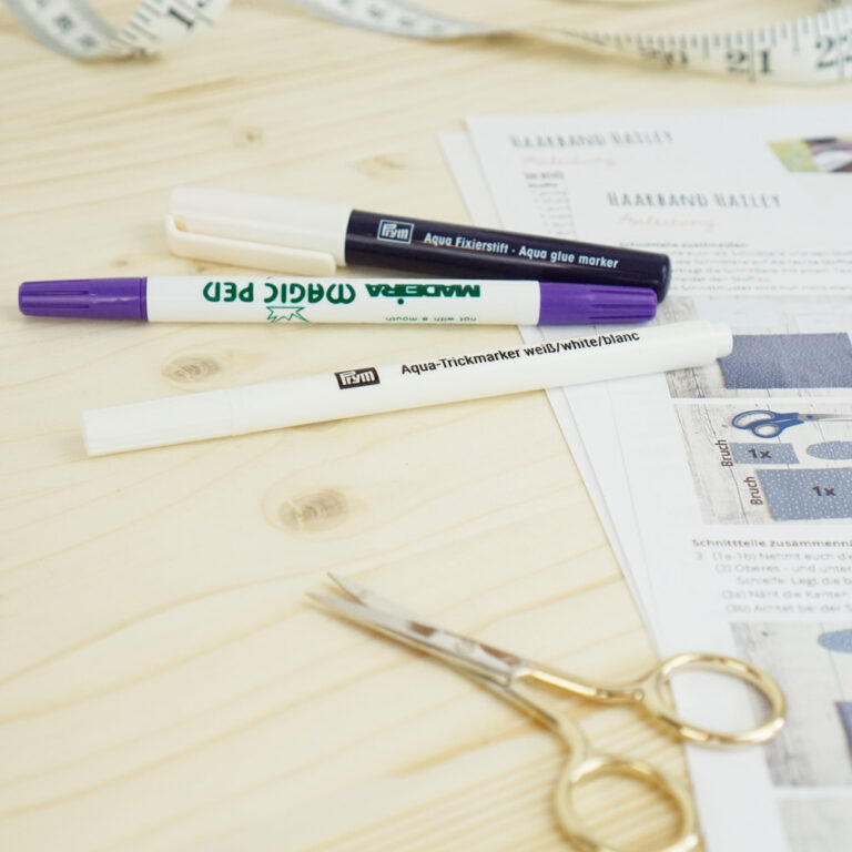 Markierstift für dunkle Textilien - wasserlöslich - weiß - DIY Stoffe