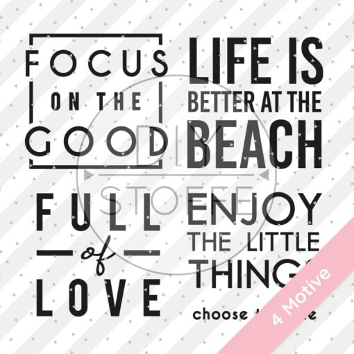 Plottermotive – Statements – DIY Stoffe