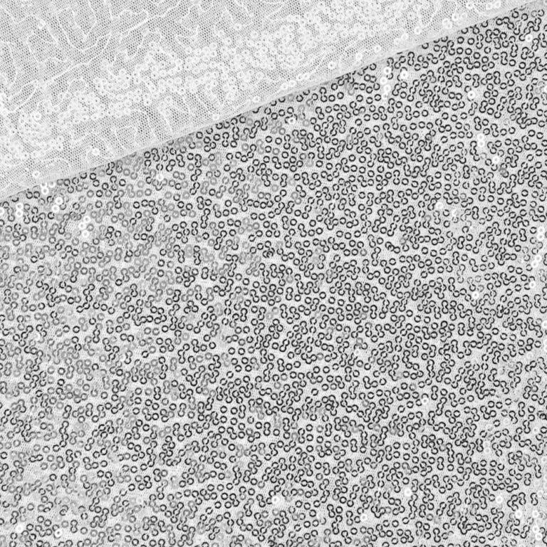 Geburtstagskrone - Paket - Paillettenstoff Silber - DIY Stoffe