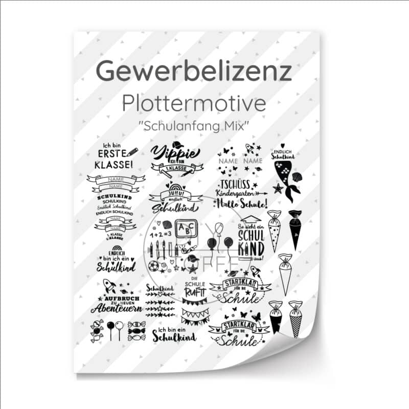 Commercial license - plotter motif - back to school - mix - DIY fabrics