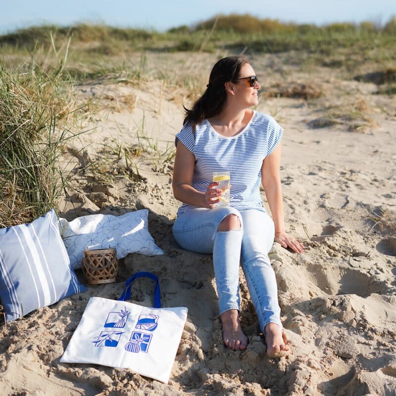 Stoffbeutel - Paket - Blue & White - DIY Stoffe