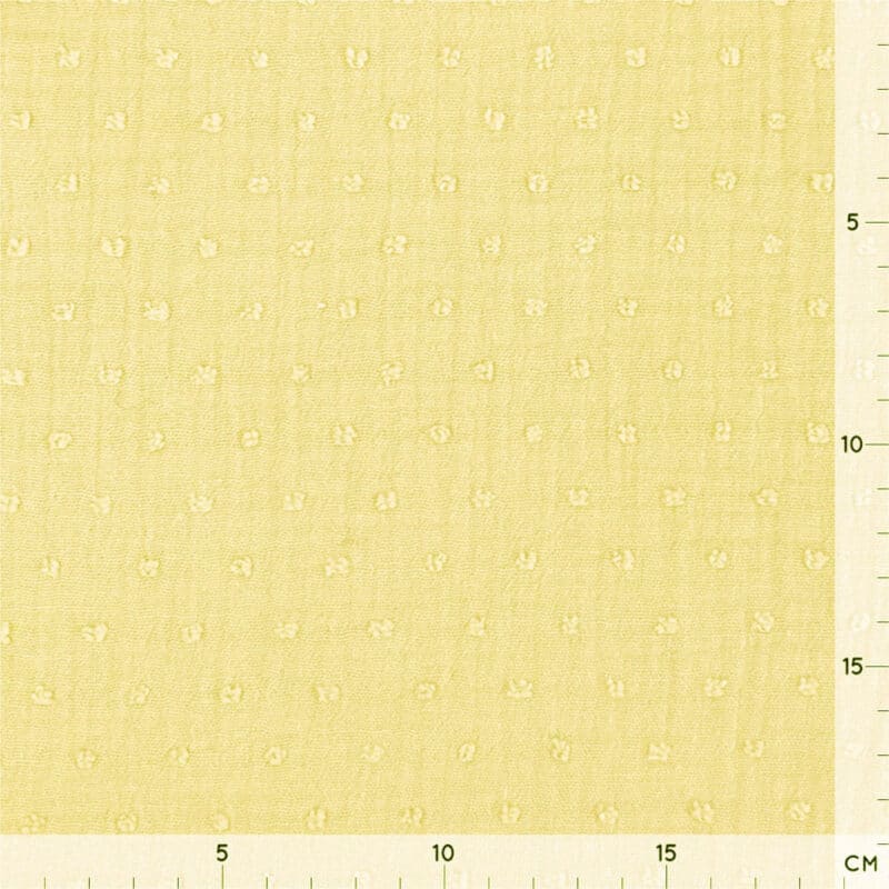 Musselin - Dots - Lemonade Yellow - DIY Stoffe