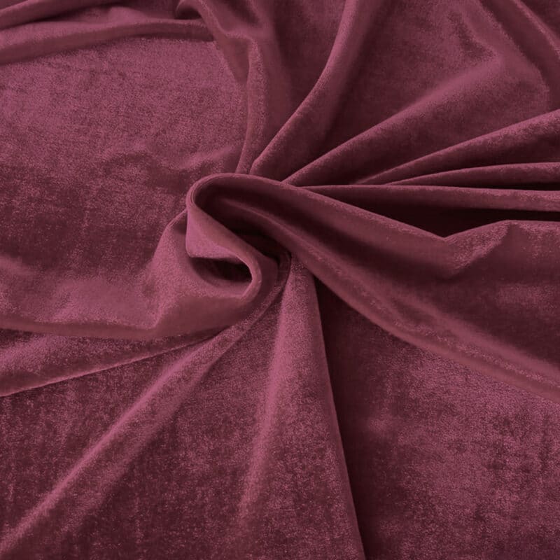 Samt Jersey - Dunkles Altrosa - DIY Stoffe