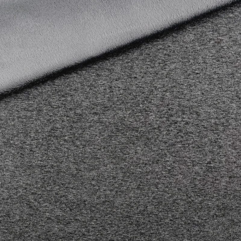 Alpenfleece - Cuddly soft - Dark grey mottled - DIY fabrics