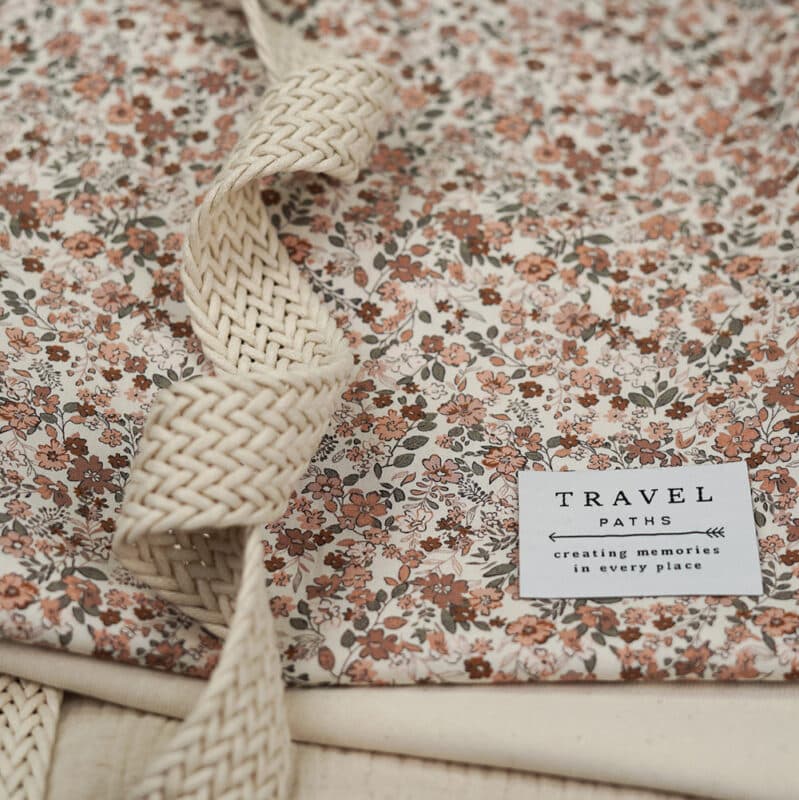 Popeline - Soft Blush Blumen - Helles Natur - DIY Stoffe