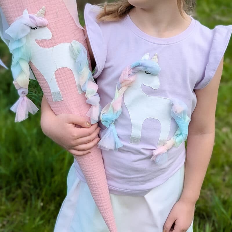Outfit Schulanfang - Paket - Kleines Einhorn - DIY Stoffe
