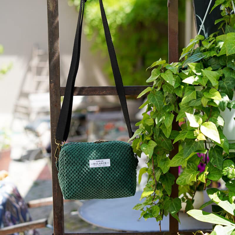 Kleine Tasche - Paket - Velvet strukturiert Pinie - DIY Stoffe