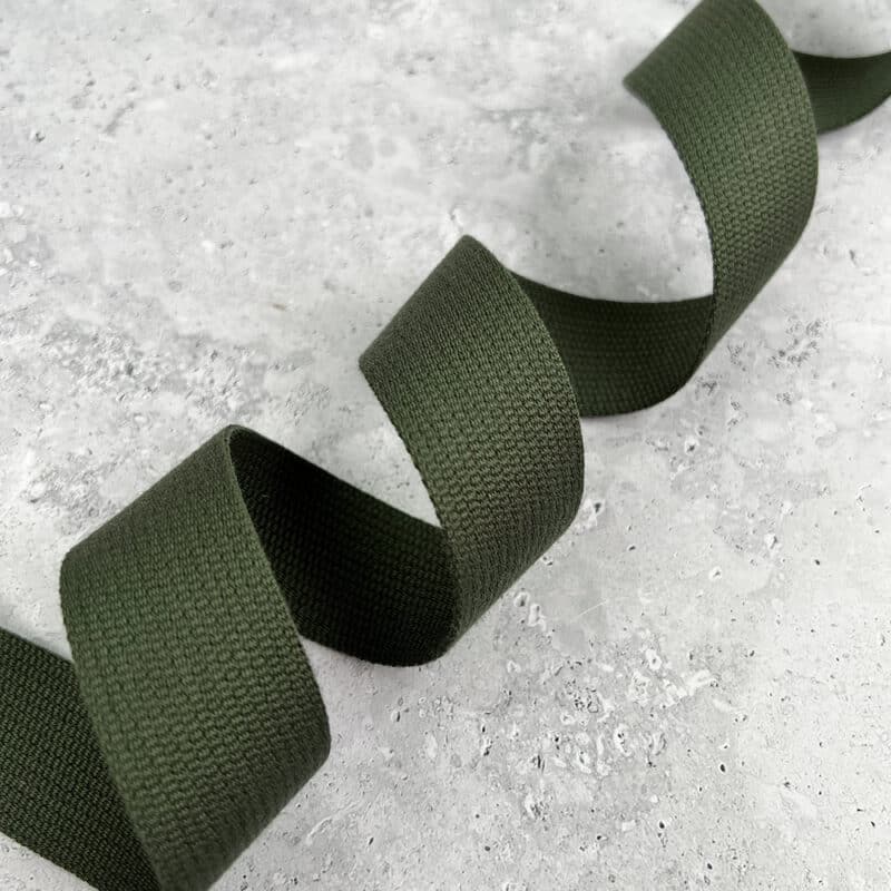 Gurtband Baumwolle - 32 mm - Deep Olive - DIY Stoffe