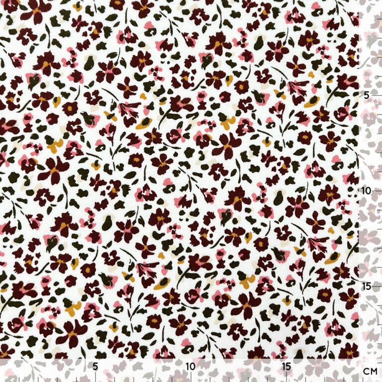 Single Jersey - Sprinkle Flowers - White - DIY Fabrics